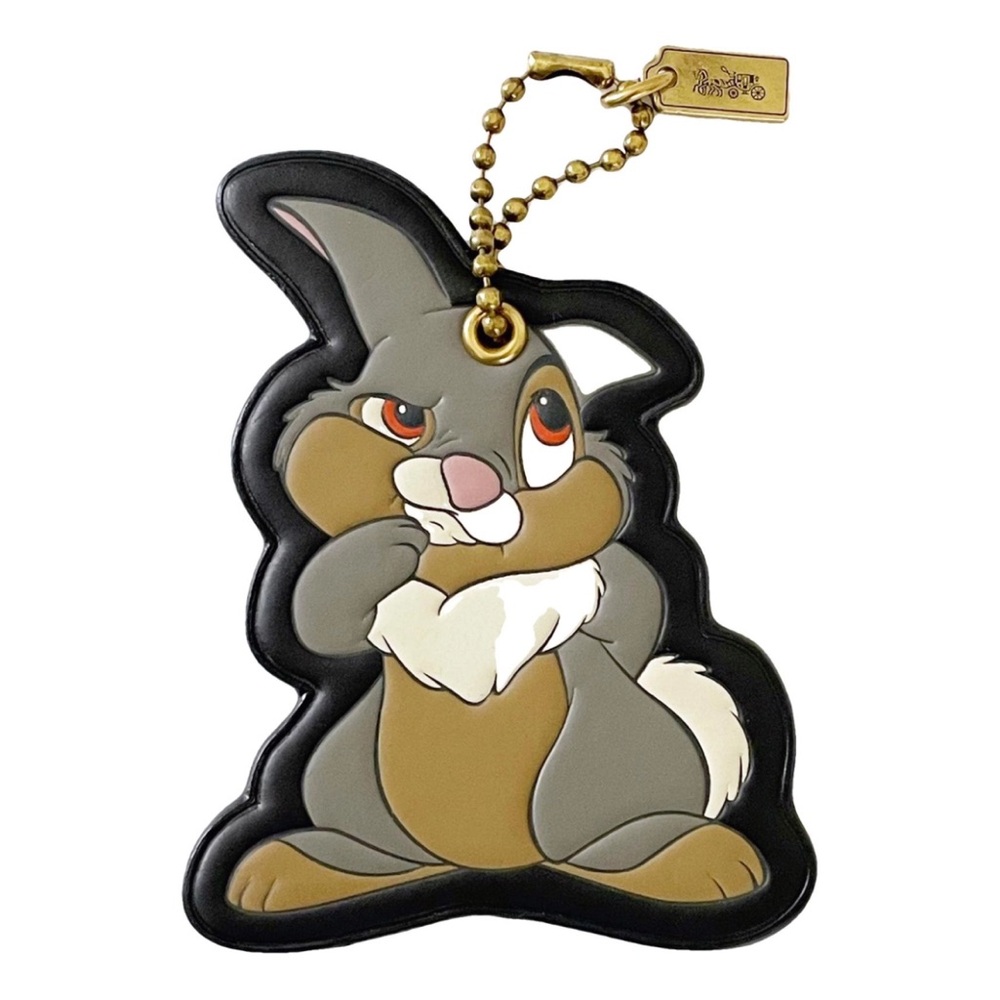 Coach X Disney Thumper Leather Keychain Charm - Gem